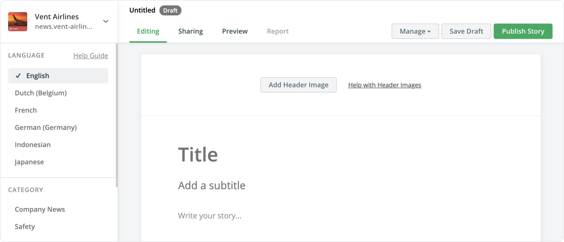 How To Create A Story Help Section